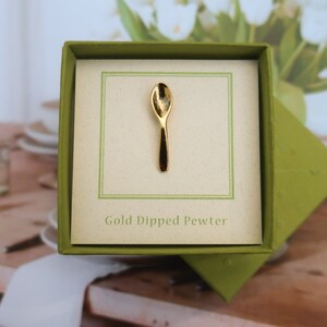 Spoon Gold Dipped Pewter Lapel Pin - CC116G- Kitchen, Cooking, Culinary ...