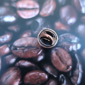 Copper Coffee Bean Lapel Pin- CC244C- Coffee Addict, Coffee Lover ...