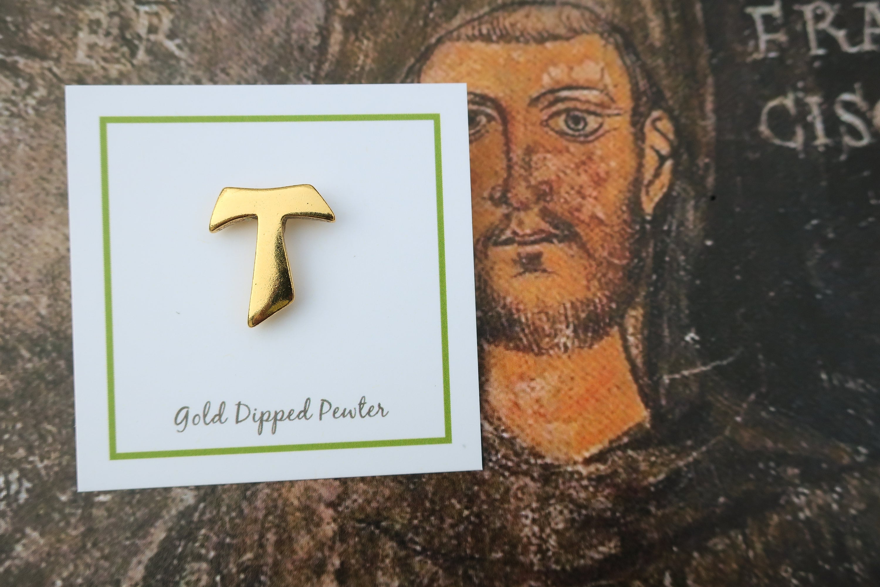 Franciscan Tau Symbol Gold Dipped Pewter Lapel Pin CC673G | Etsy
