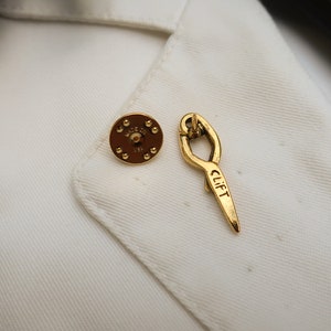 Aneurysm Clip Gold Dipped Pewter Lapel Pin- CC655G- Surgery, Brain ...