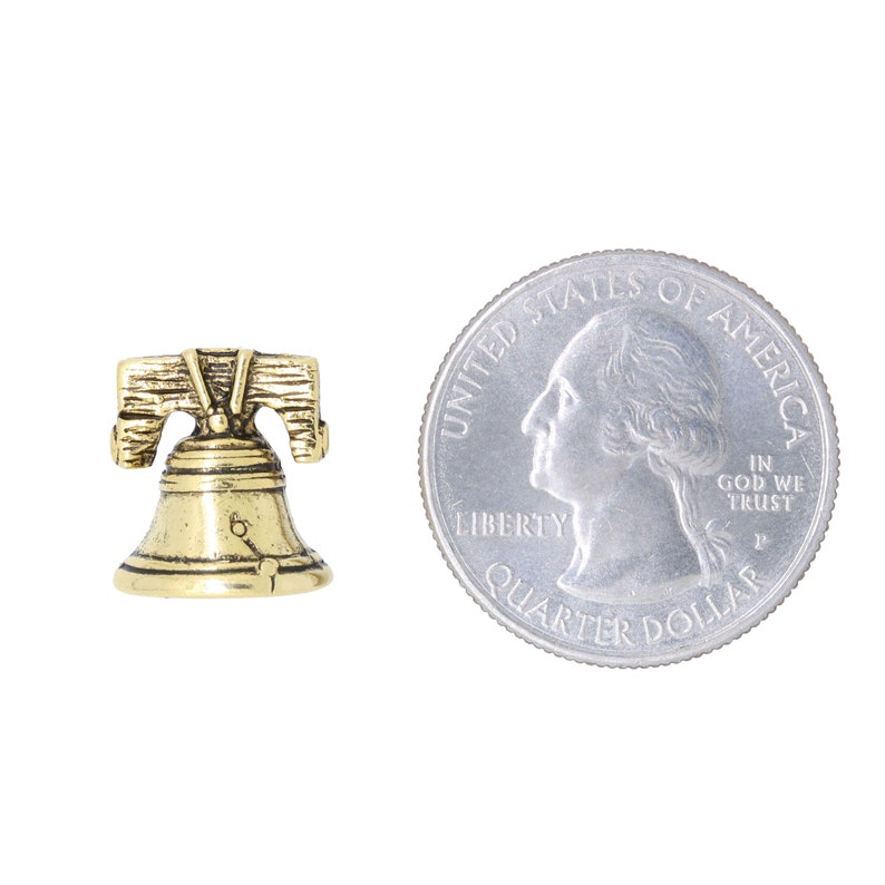 Liberty Bell Gold Dipped Pewter Lapel Pin- CC133G- Patriotic ...