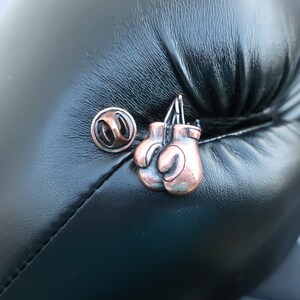 Boxing Gloves Copper Dipped Pewter Lapel Pin- CC274C- Boxing, Boxer ...