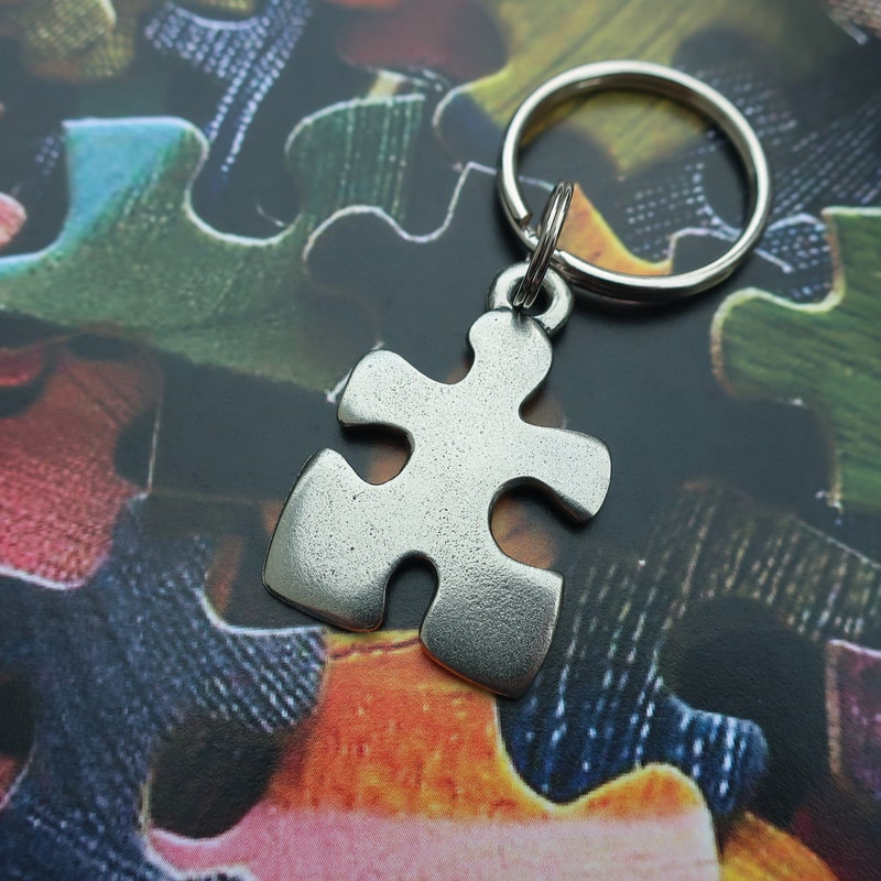 Puzzle Keychain - Etsy
