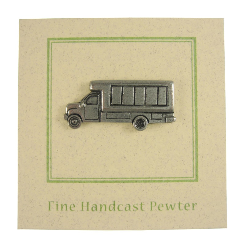 Shuttle Bus Pewter Lapel Pin- CC654- Shuttle, Transportation, Bus, and ...