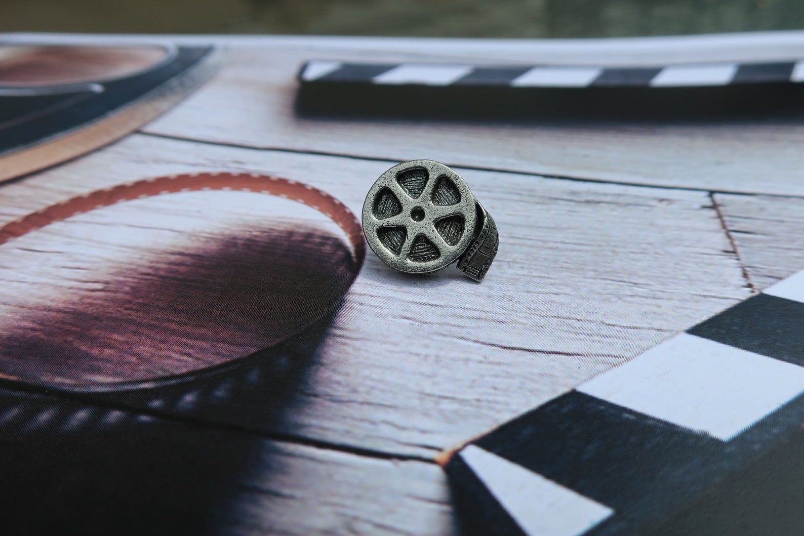 Film Reel Lapel Pin - CC326- Motion Picture, Movies, Movie, Film, Reel ...