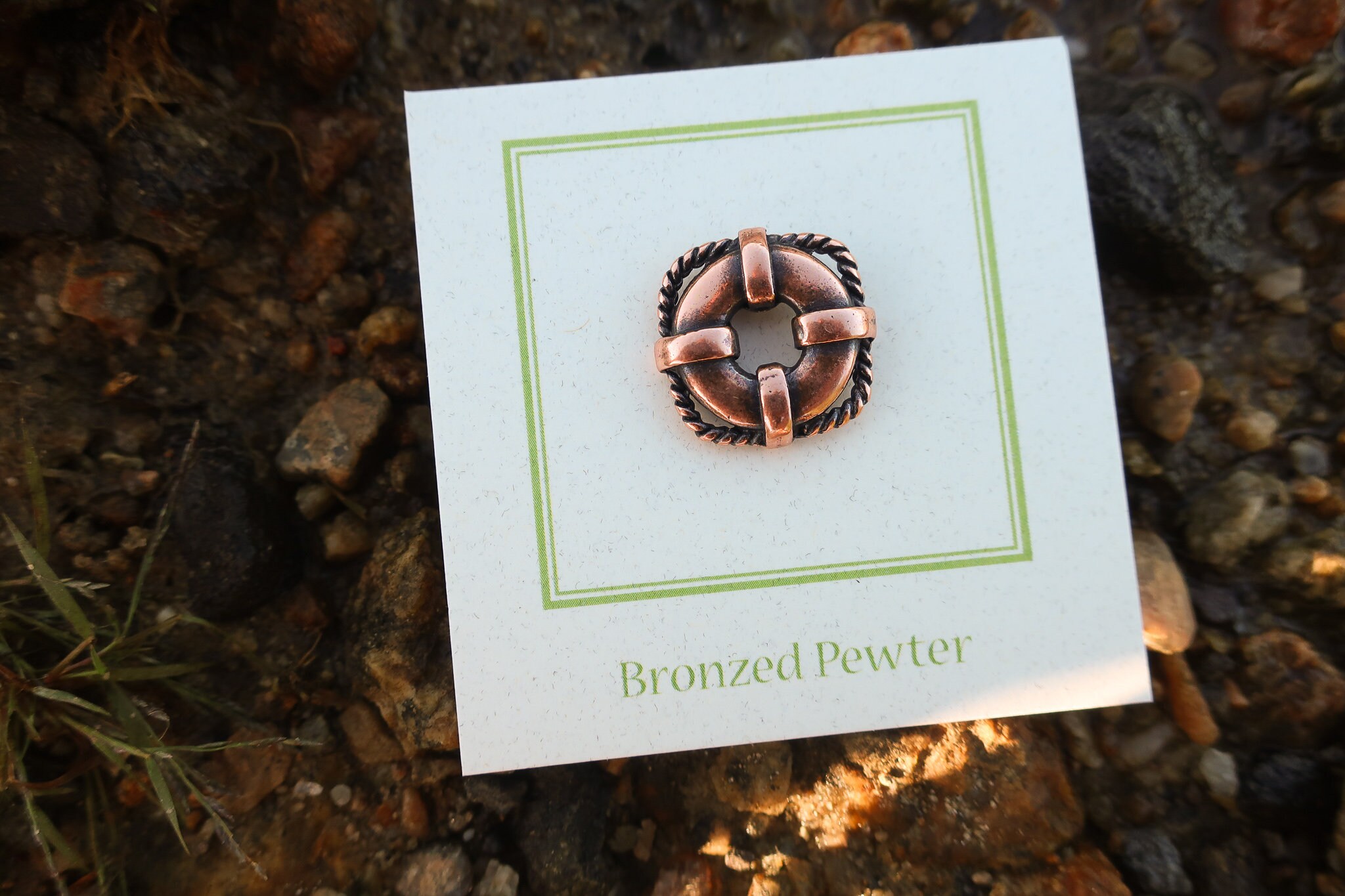 Life Preserver Copper Dipped Pewter Lapel Pin- CC435C- Rescue ...