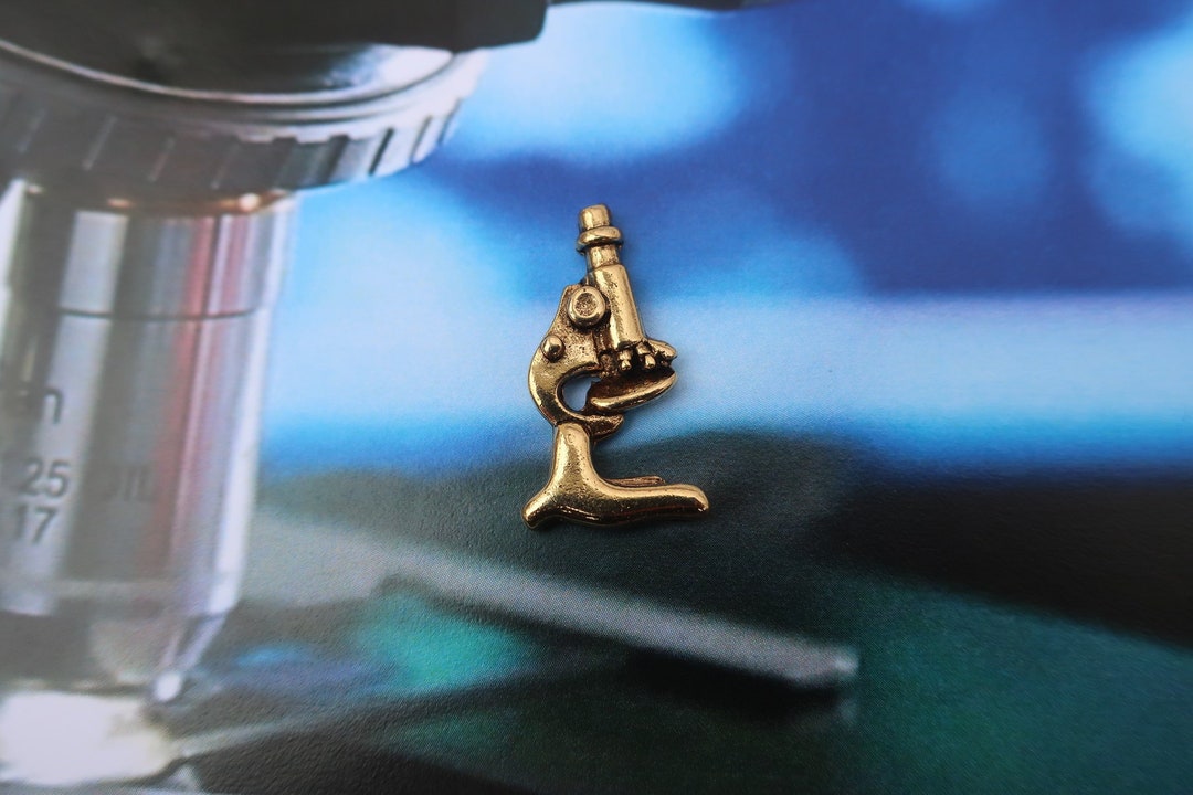 Gold Microscope Lapel Pin- CC166G- Science and Lab Pins for Scientists ...