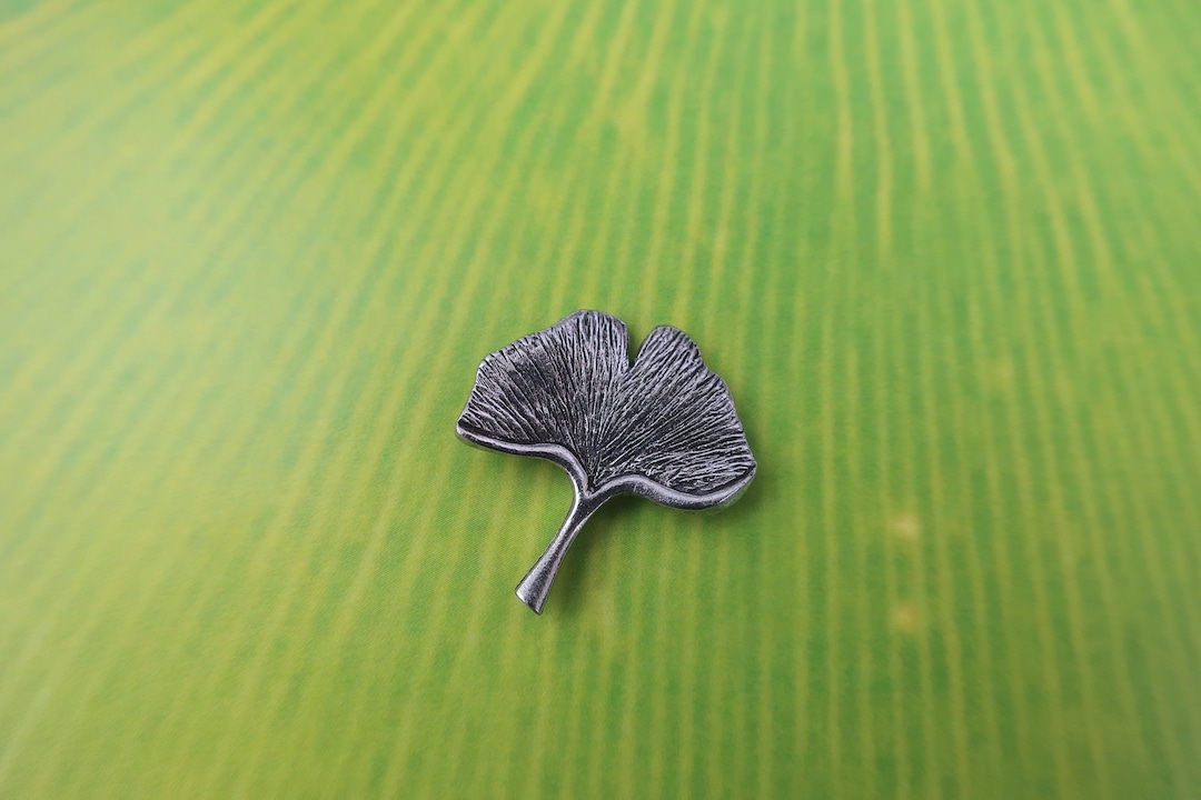Ginkgo Leaf Pewter Lapel Pin- CC646- Gingko, Maidenhair Tree, China ...