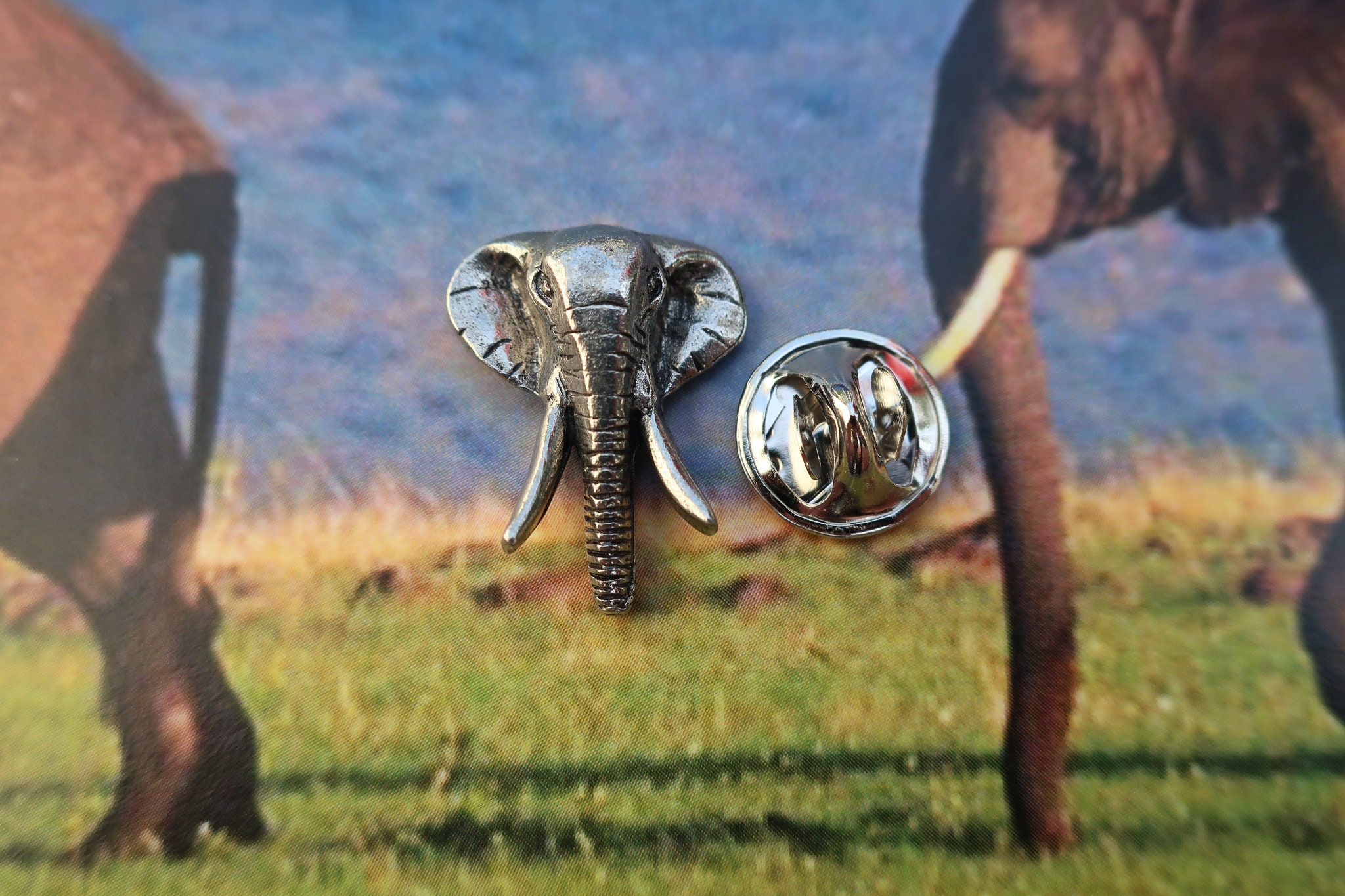 Elephant Head Lapel Pin CC458 Zoo and Safari Animal Gifts - Etsy