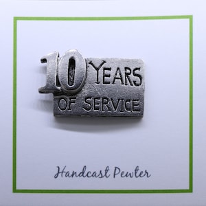 10 Years of Service Lapel Pins- CC608- Employee and Volunteer ...