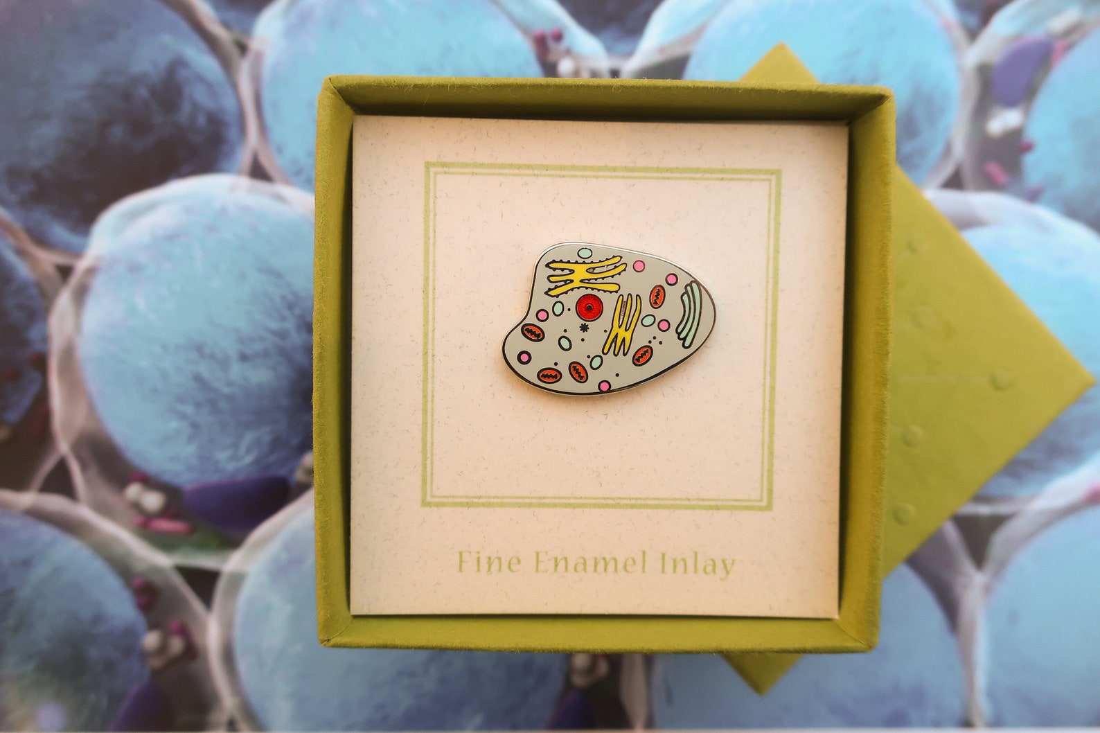 Animal Cell Enamel Inlay Lapel Pin- EP105- Animal Cell, Animal Biology ...
