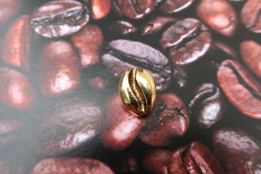 Coffee Bean Gold Dipped Pewter Lapel Pin- CC482G- Coffee, Espresso, and ...