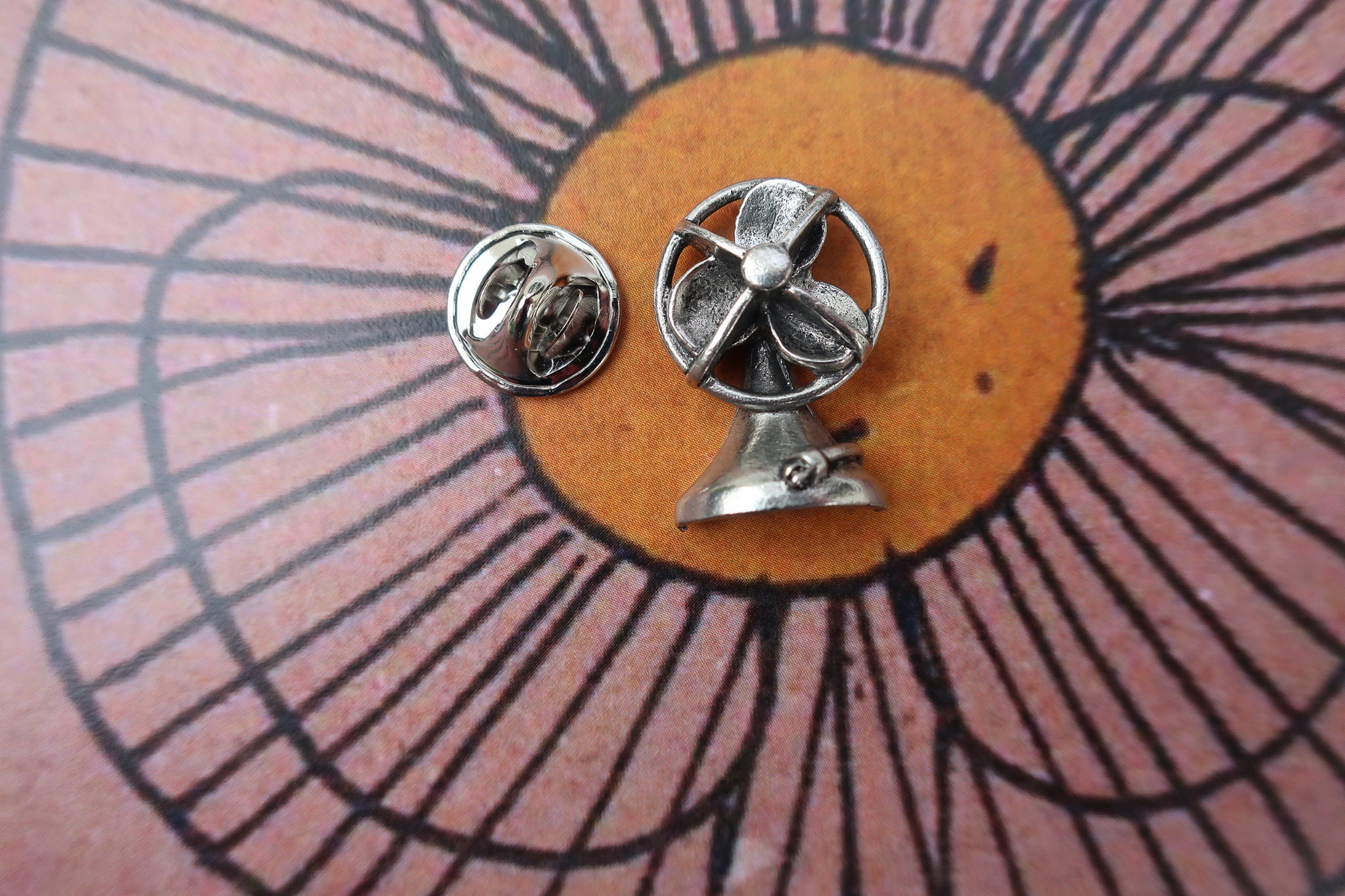Electric Fan Lapel Pin - CC268- I'm Your Biggest Fan Pin, Summer, Heat ...