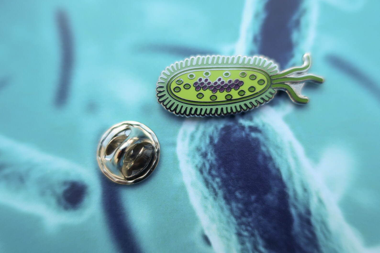 Bacteria Enamel Lapel Pin- EP121- Biology, Disease, Science, and Cell ...