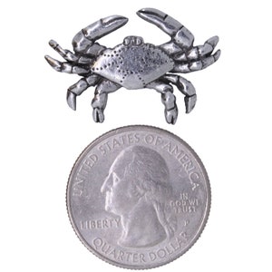 Blue Crab Pewter Lapel Pin- CC707- Shellfish, Fisheries, Crabs, and ...