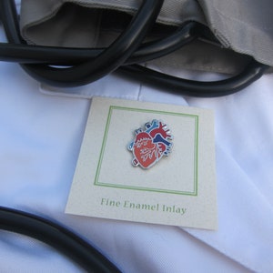 Human Heart Enamel Lapel Pin- EP106- Medical and Anatomy Pins for ...