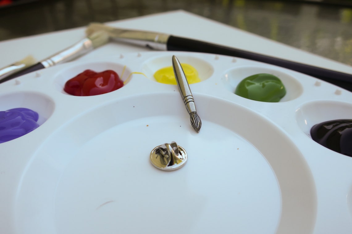 Art Brush Lapel Pin CC429 Art Art Teacher Artist Paint | Etsy