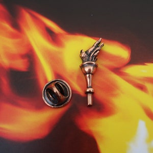 Copper Torch Lapel Pin - CC406C- Symbol of Knowledge, Illumination ...