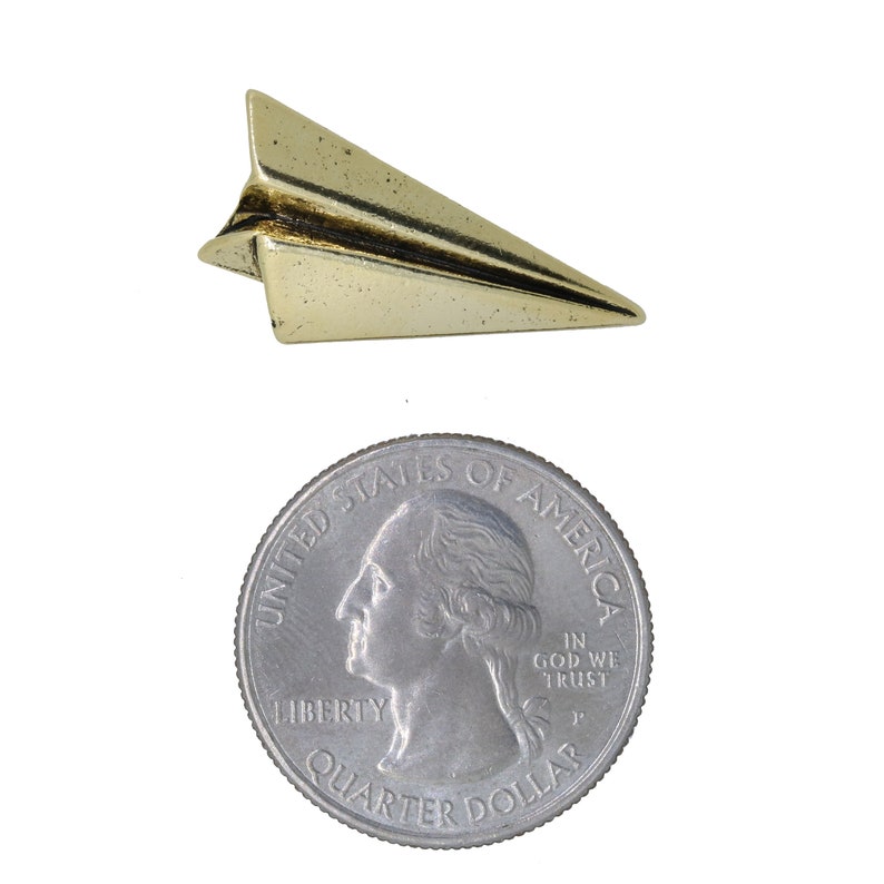 Gold Paper Airplane Lapel Pin- CC634G- Paper Plane, Aero Plane, Glider ...