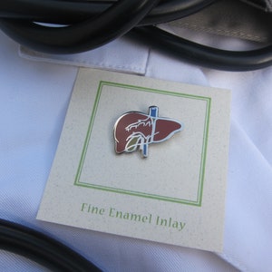 Liver Enamel Lapel Pin- EP111- Liver, Digestive System, Organs and ...