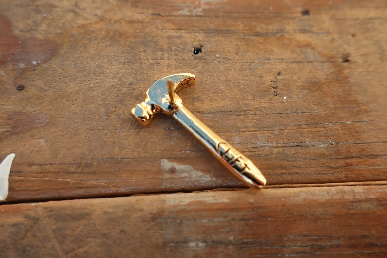 Gold Hammer Lapel Pin-CC170G Handy Man Construction and | Etsy