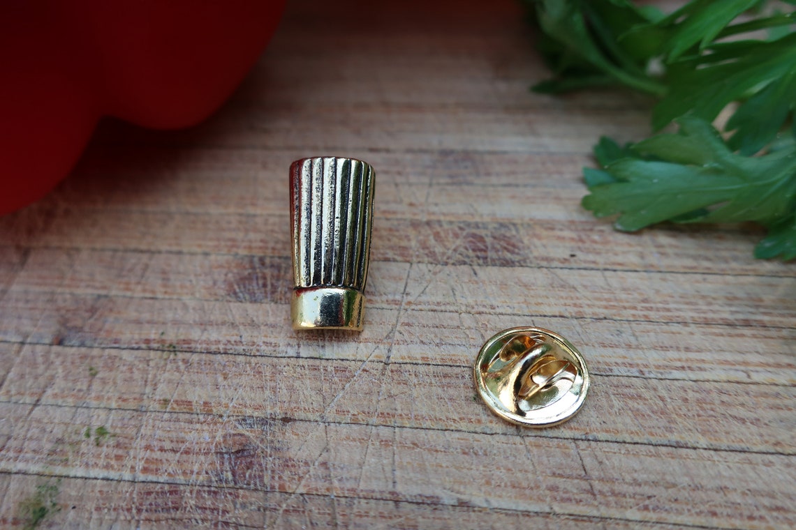 Gold Chef Toque Lapel Pin CC347G Chef Culinary Cooking | Etsy