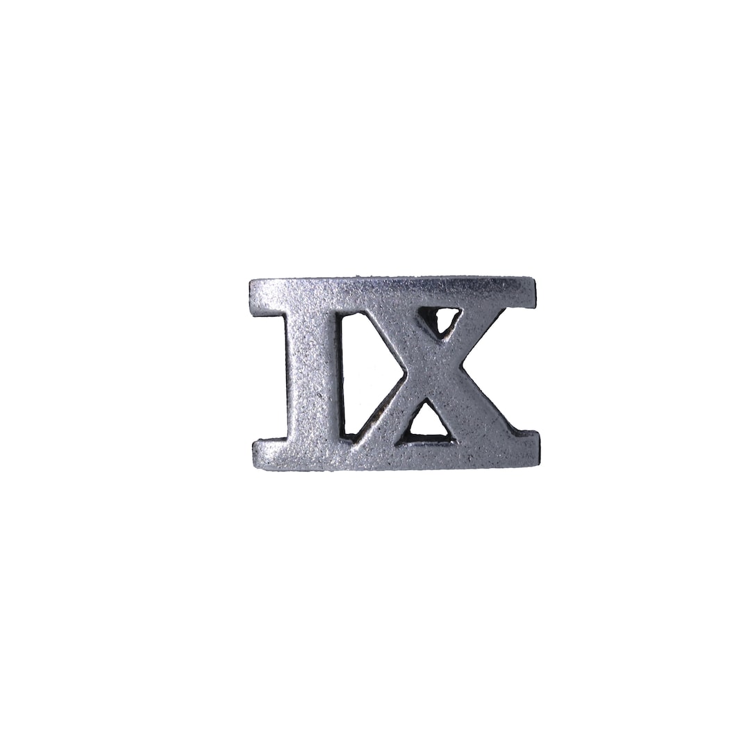 IX Pewter Lapel Pin- Cc609-ix-roman Numerals, 9, 9th, Ancient Rome ...