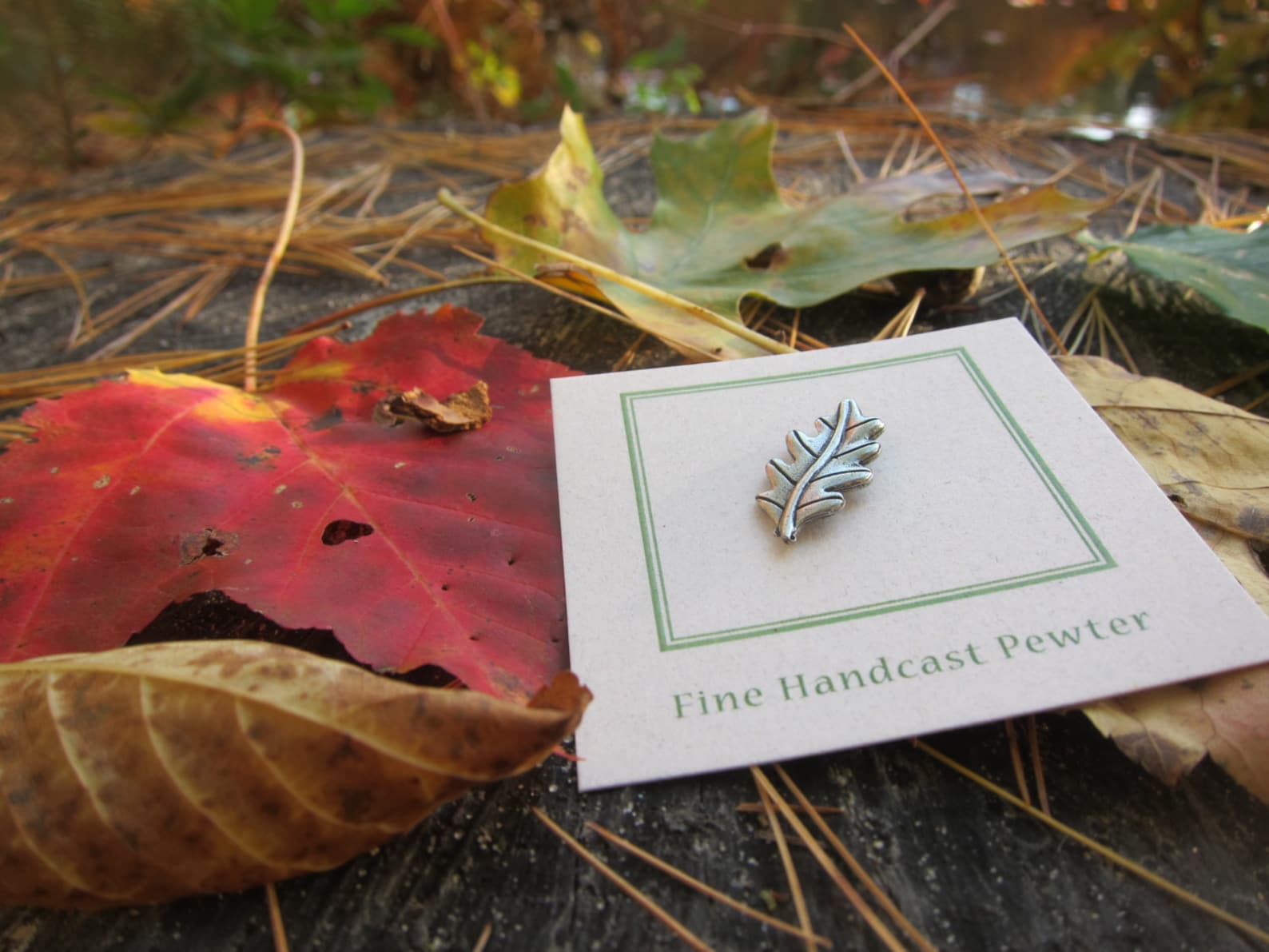 Oak Leaf Lapel Pin- CC485- Nature, Hiking, Foliage and Tree Lapel Pins ...