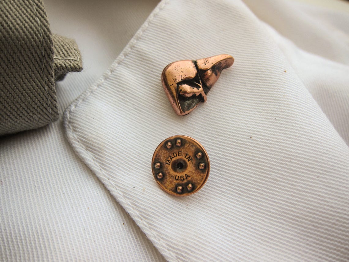 Copper Liver Lapel Pin CC519C Medical and Anatomy Lapel Pins | Etsy