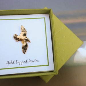Seagull Gold Dipped Pewter Lapel Pin- CC119G- Seagull, Beach, Seaside ...