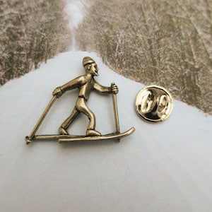 Cross Country Skier Lapel Pin- CC421- Cross Country, Skiing, Ski ...