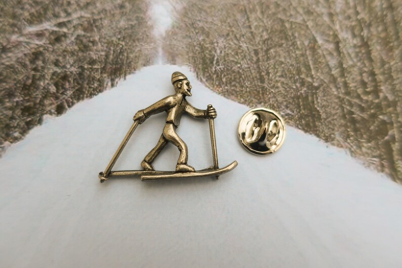 Cross Country Skier Lapel Pin CC421 Cross Country Skiing - Etsy