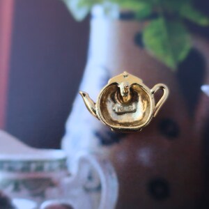 Gold Teapot Lapel Pin- CC146G- Tea, Tea Time, Tea Party Favors, and ...