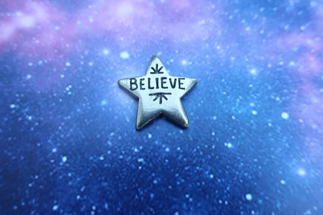 Believe Star Lapel Pin- CC513- Believe, Star, Motivational Pins - Etsy