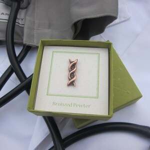 Copper DNA Lapel Pin- CC577C- Science and Genetics Pins and Gifts - Etsy