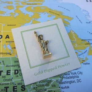 Gold Statue of Liberty Lapel Pin- CC479G- National Monuments, USA ...
