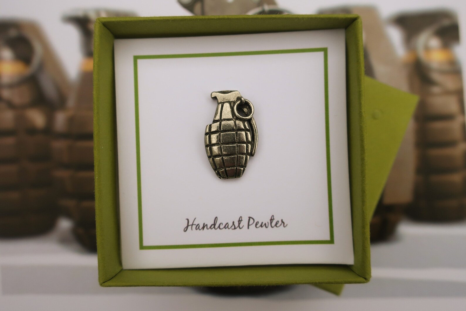 Grenade Pewter Lapel Pin CC660 Explosives Weapons Bombs | Etsy