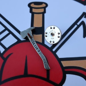 Fireman's Axe Pewter Lapel Pin- CC462- Fireman, Fire Fighters, and ...