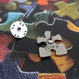 Puzzle Piece Lapel Pin - CC372- Essential Piece, Jigsaw Puzzle, Puzzle ...