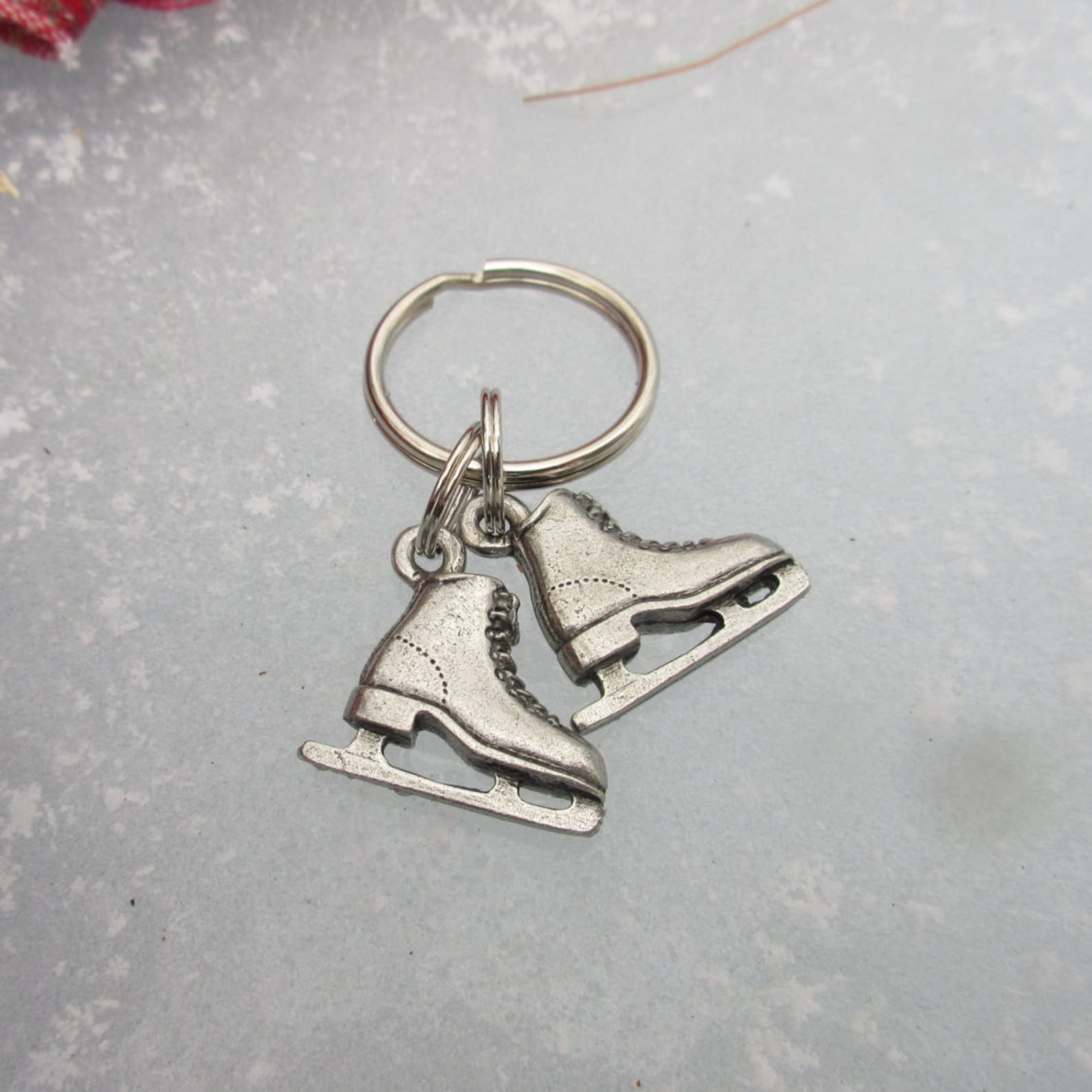 Figure Skate Keychain K101 Pewter Ice Skating Gifts - Etsy