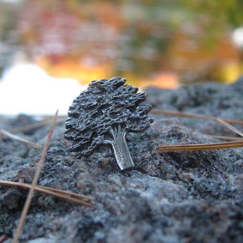 Oak Tree Lapel Pin CC363 Oak Tree Oak Tree Forestry | Etsy