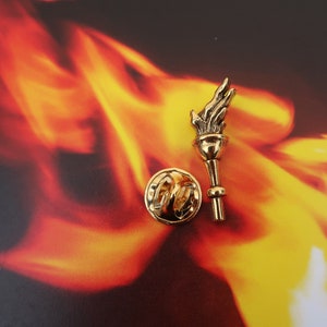Gold Torch Lapel Pin- CC406G- Torch, Light, Enlightenment, Hope ...