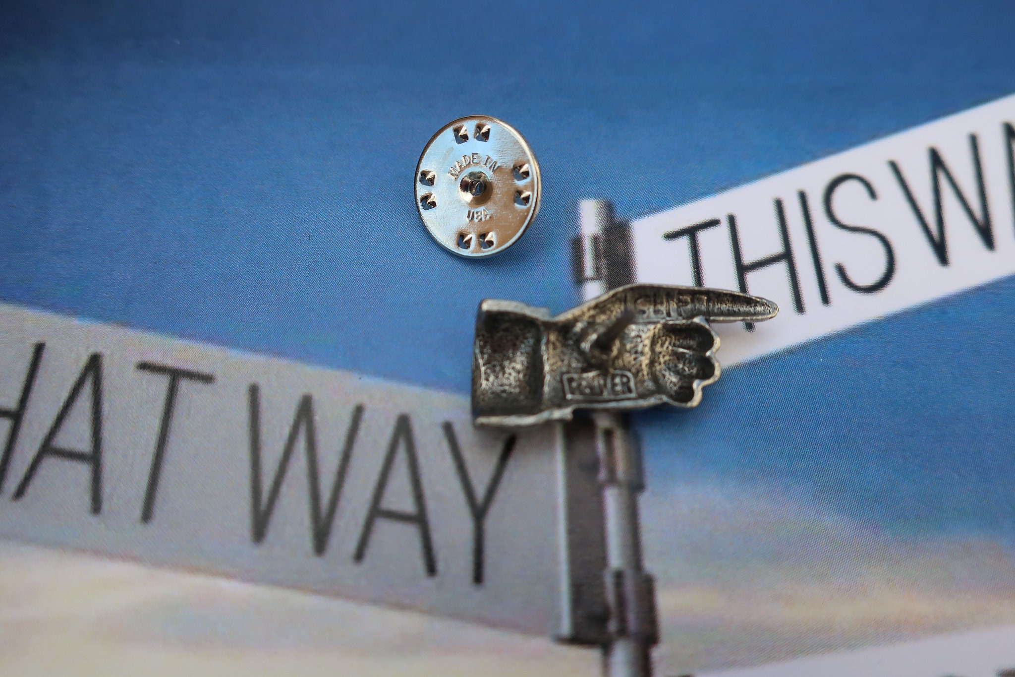 Pointing Finger Pewter Lapel Pin - CC178- This Way, Hands, Number 1 ...