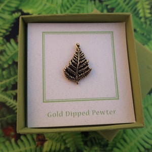 Fern Gold Dipped Pewter Lapel Pin - CC496G- Plant and Garden Gifts ...