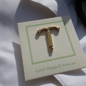 Gold IUD Lapel Pin- CC636G- Intrauterine Device, Contraception, Birth ...