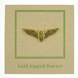Gold Pilot Wings Lapel Pin-cc497g- Aviation Pins for Pilots, Airplanes ...