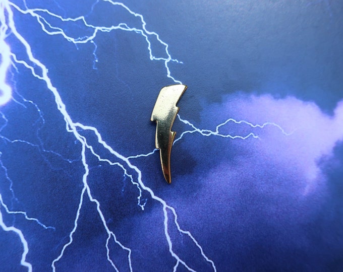 Lightning Bolt Skinny Tie Clip - Etsy