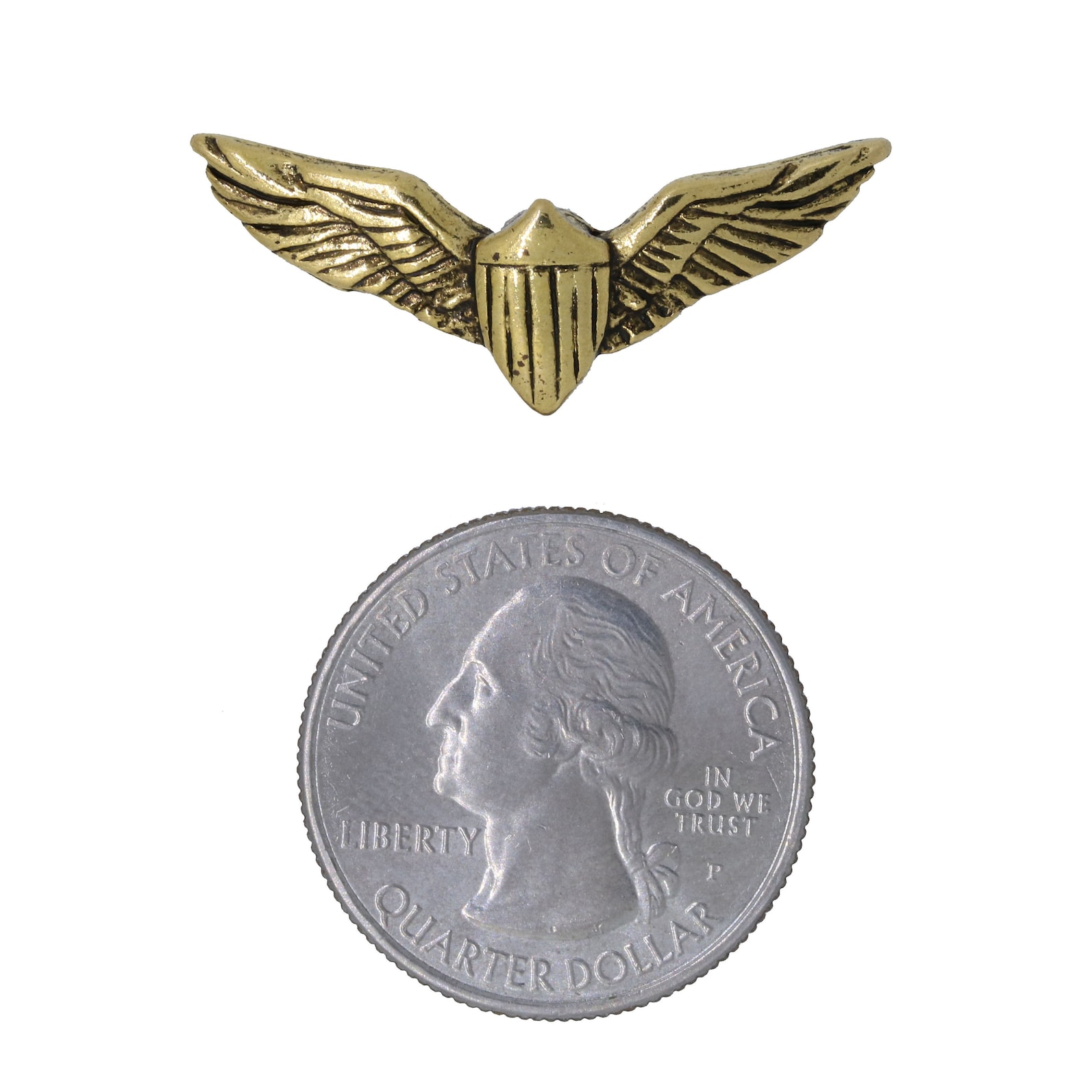 Gold Pilot Wings Lapel Pin-cc497g- Aviation Pins for Pilots, Airplanes ...