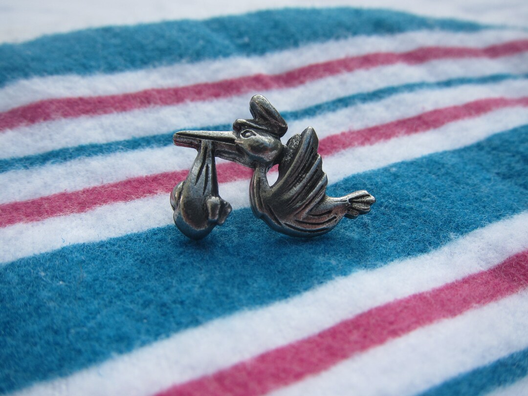 Stork Lapel Pin - CC552- Baby Shower Gifts and Pins - Etsy