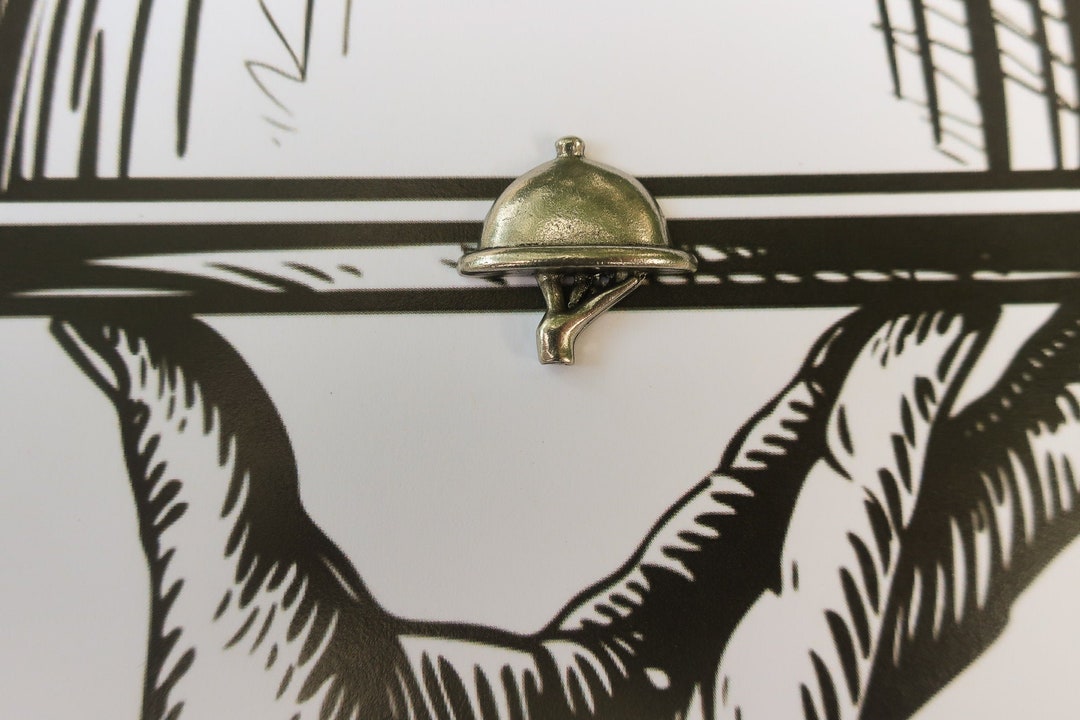 Waiter's Tray Pewter Lapel Pin CC476 Restaurant, Catering, Server, and ...